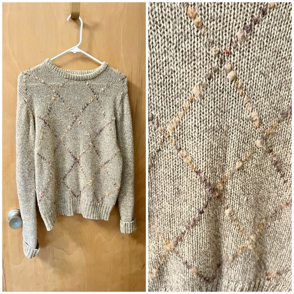 Sweaters | Vintage Wool Blend Oatmeal Sweater Sm | Poshmark